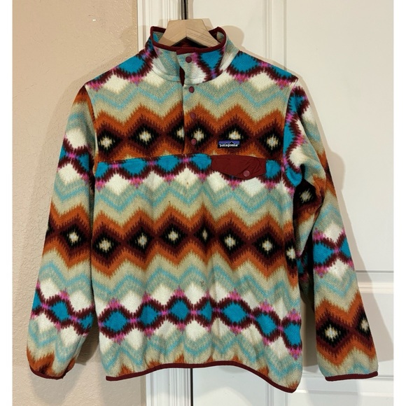 Patagonia | Sweaters | Patagonia Synchilla Tribal Aztec Fleece Pullover ...